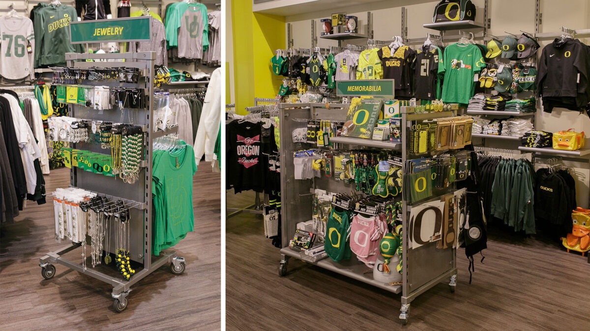 OREGON DUCK STORE - Burnside Retail Store Fixture Collection